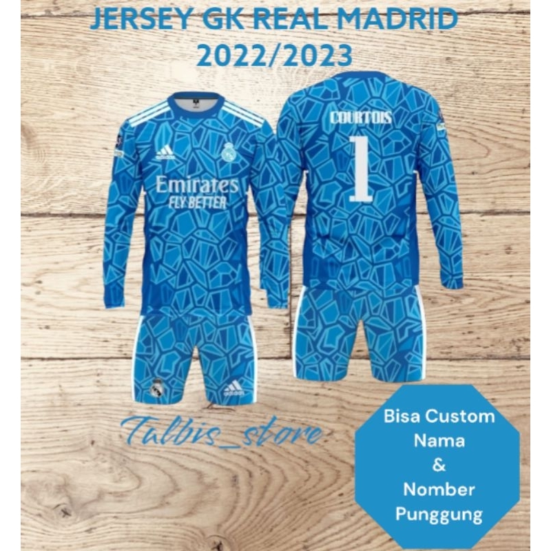 เสื้อกีฬาแขนยาว ลายทีมผู้รักษาประตู Real MADRID COURTOIS GK CHAMPIONS ...