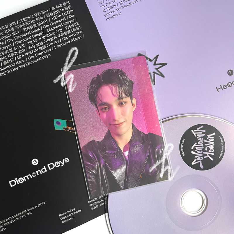 สติกเกอร์โฟโต้การ์ด Pc seventeenth heaven 10:23 dk dokyeom seungkwan mini card woozi joshua svt ...