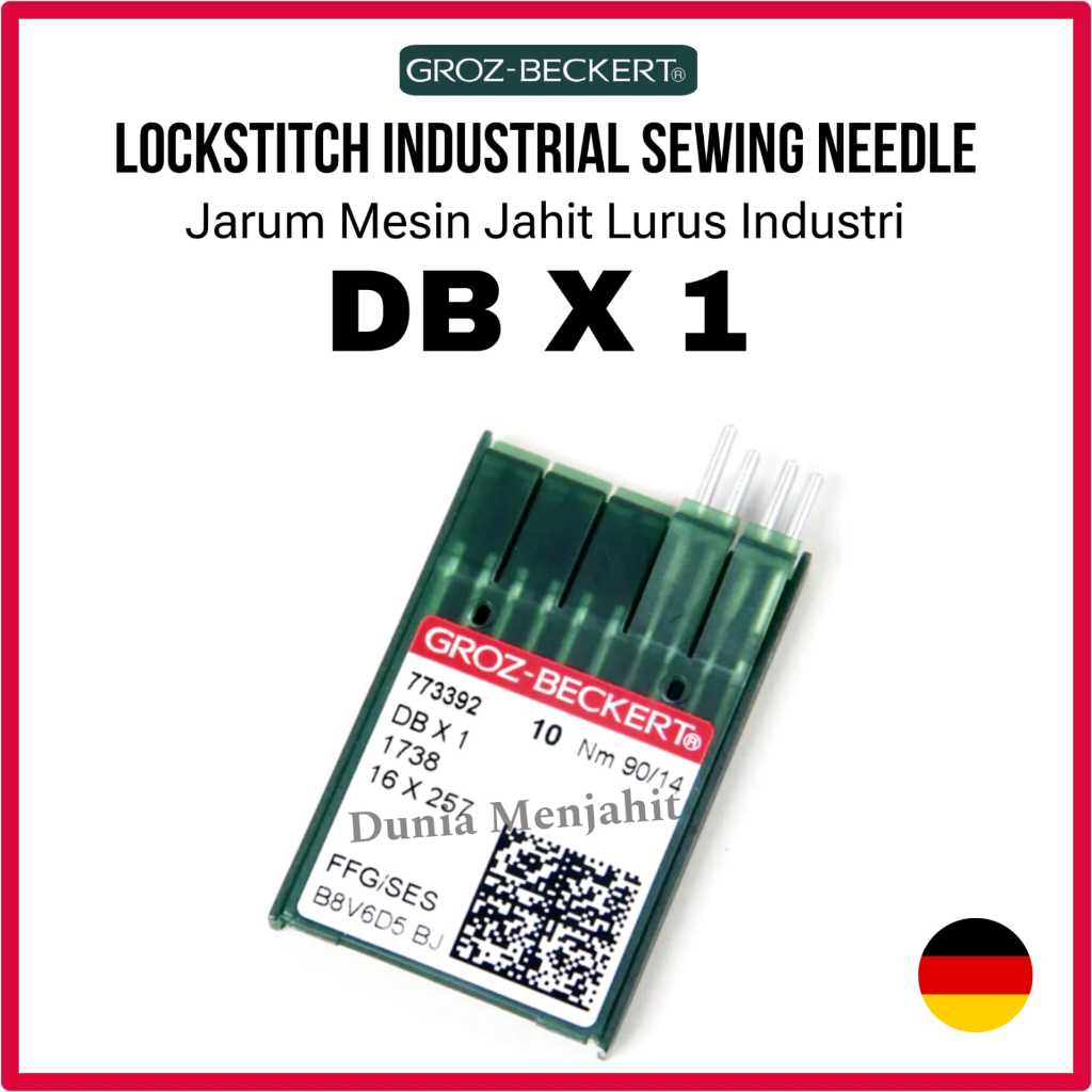 MESIN เยอรมัน Groz Beckert DBx1 / DB x 1 เข็ม Lockstitch อุตสาหกรรม Juki Brother Typical จักร ...