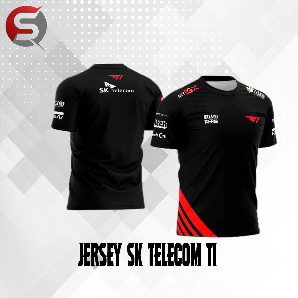 เสื้อกีฬาแขนสั้น ลายทีม Jersey T1 SKT T1 black edition game dota 2 | Shopee Thailand