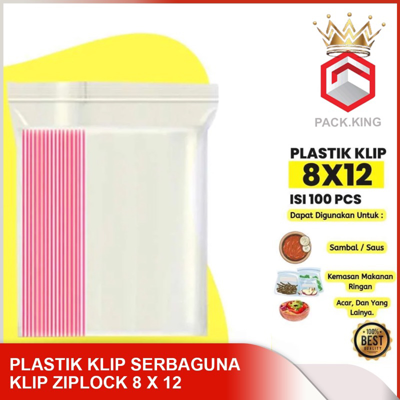 คลิปพลาสติกใส Zip Lock Ziplock Clip Zipper Catik Ctik Seal 8x12 8 x 12 ...