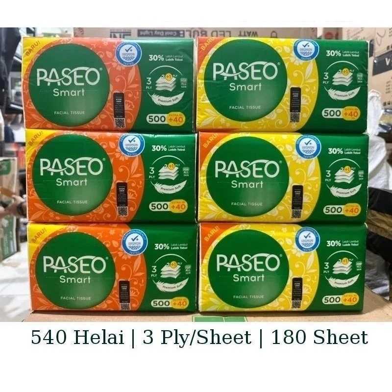 Paseo SMART ทิชชู่ 540 แผ่น บรรจุภัณฑ์ใหม่ | Shopee Thailand