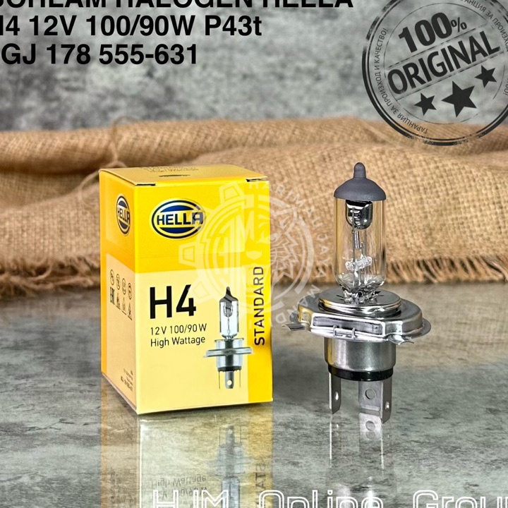 Hella H4 P43T 12V 19W หลอดไฟฮาโลเจนเดิม | Shopee Thailand