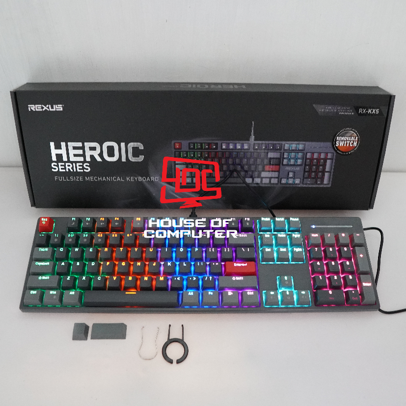 Hitam Rexus คีย์บอร์ดเกมมิ่ง HEROIC KX5 17 LED - สีดํา | Shopee Thailand