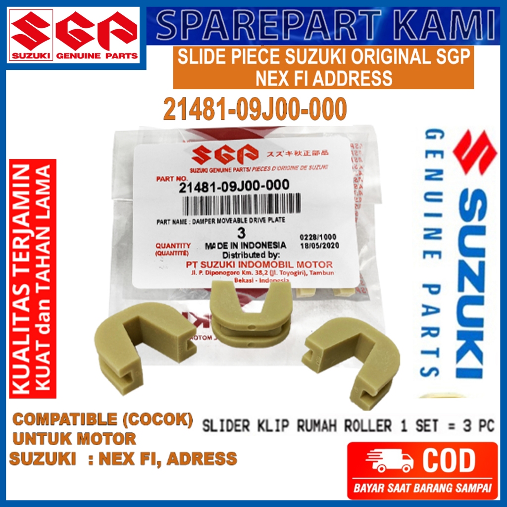 Slider SLIDE PIECE ชุดคลิป Home ROLLER SUZUKI NEX 1 2 คาร์บูเรเตอร์ FI ...