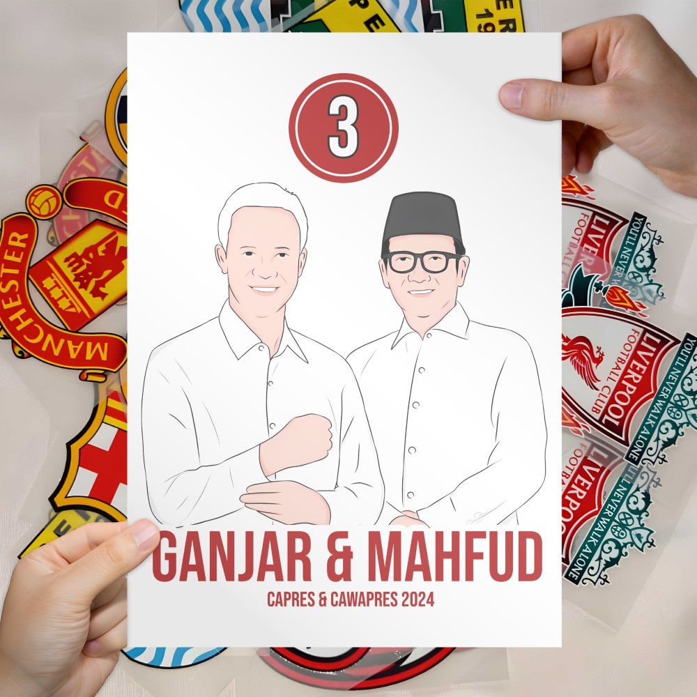 Kemeja PUTIH Dtf Digital Election Print Screen Print 2024 Vector White ...