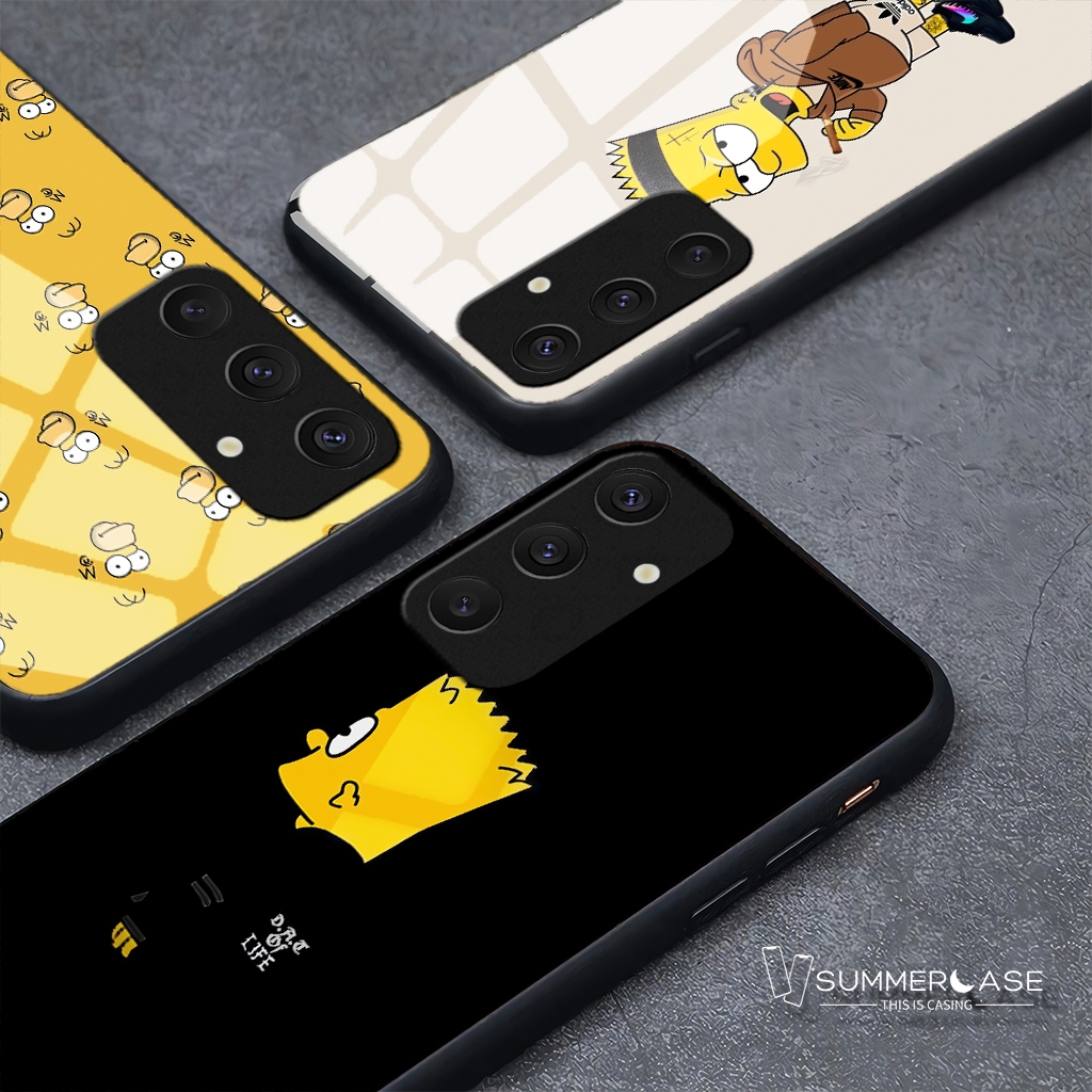 A127 เคสโทรศัพท์มือถือแบบแก้วนิ่ม แวววาว ลาย THE SIMPSONS SAMSUNG S24 ...