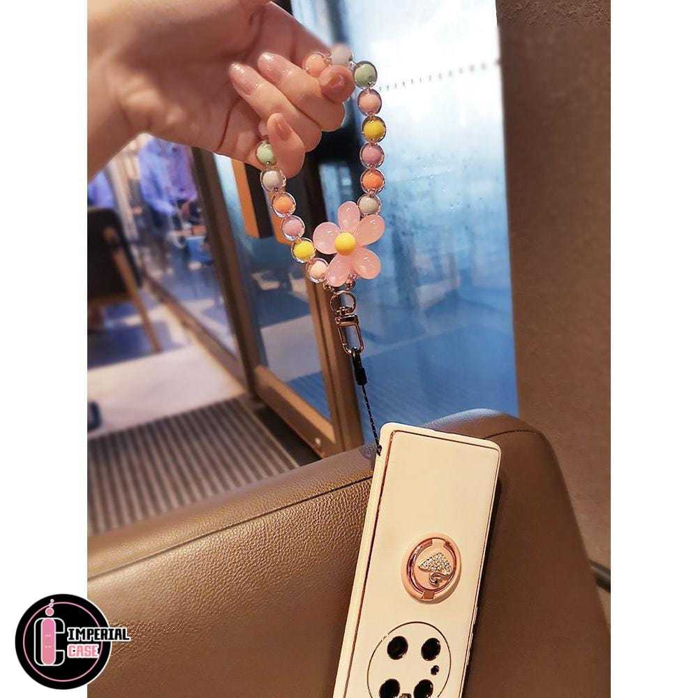 โทรศัพท์ Lanyard แบบพกพา Ins Handmade คริสตัลลูกปัด Lanyard สายรัด ...