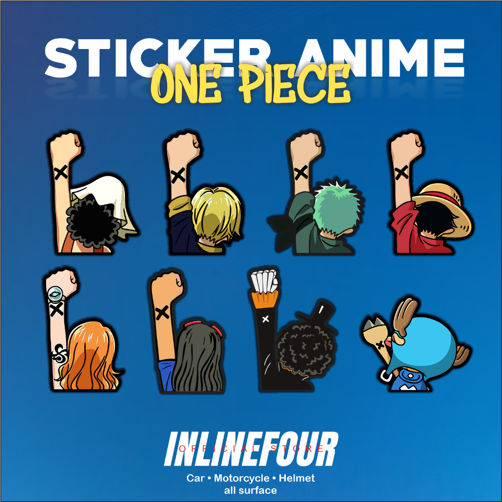 HP Anime Hologram Sticker - One Piece Sticker - Japanese Wibu - สําหรับ ...