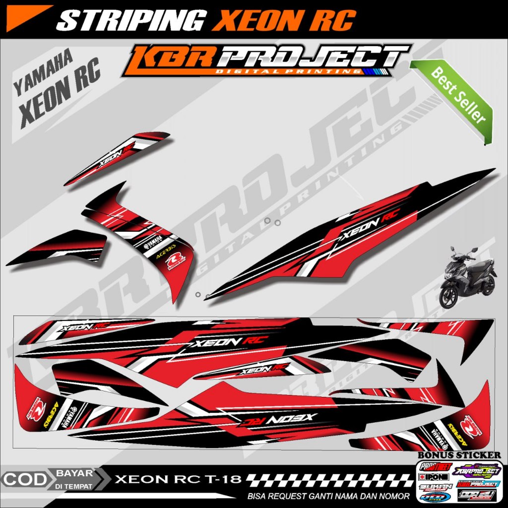 XEON RC PREMIUM STRIPING สติ๊กเกอร์ COOL MOTORCYCLE LIS VARIATIONS ...