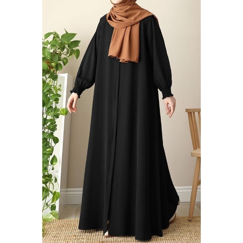 Hitam Kadijah Abaya basic ไก่งวง dubai black jumbo blekser ใหม่ล่าสุด | Shopee Thailand