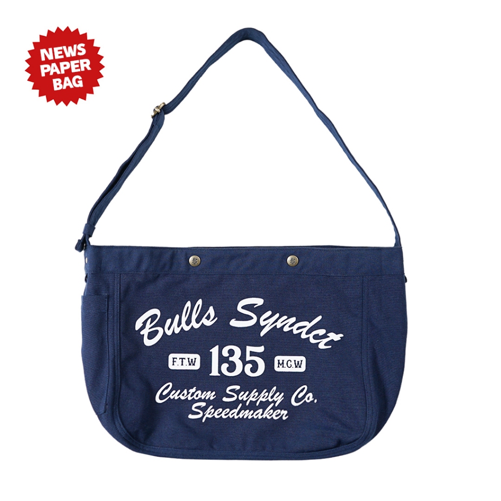BULLS SYNDICATE กระเป๋าหนังสือพิมพ์ Dangotte Navy | Shopee Thailand