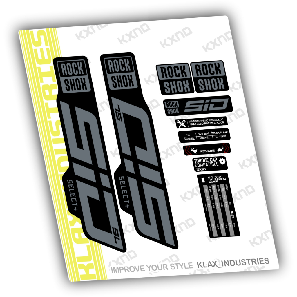 สติ๊กเกอร์ติดจักรยาน Decal ROCKSHOX SID SL SELECT PLUS 2024 KLAX ...