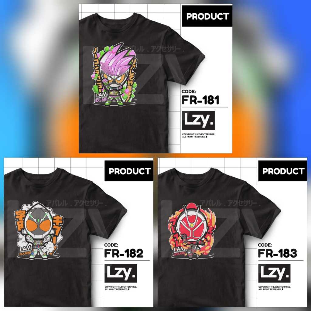 [PRE-ORDER] Rider EXAID / FOURZE / WIZARD KAMEN ดีไซน์เสื้อยืดโดย LZY ...