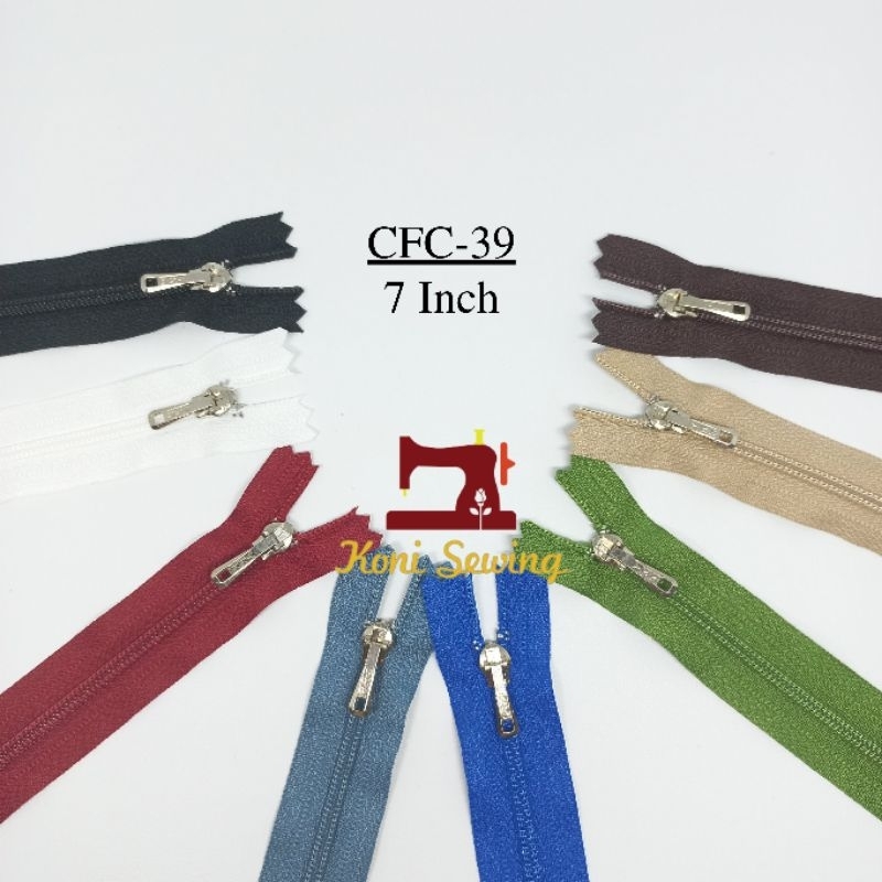 ซิป/ยาง/ซิป YKK Original CFC-39 7 นิ้ว/17.5 ซม. หัวเหล็ก/Nikel | Shopee Thailand