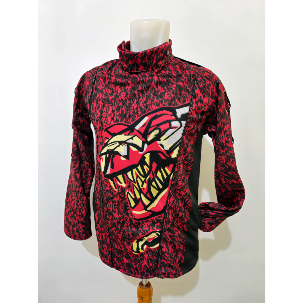 Aklier Aba Red Super Casual คอสเพลย์แจ็คเก็ต, นุ่ม, วัสดุหนา, พิมพ์ ...