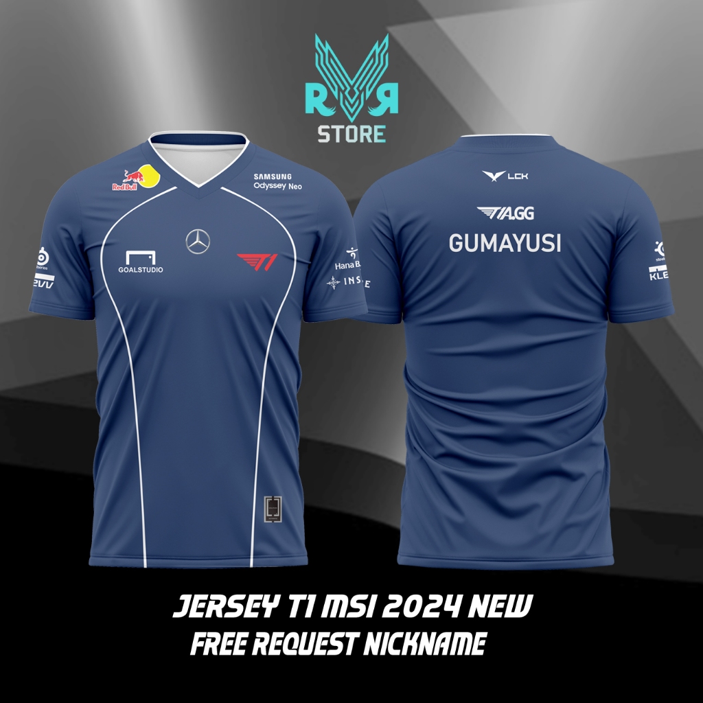 ใหม่ล่าสุด 2024 MSI T1 KAOS JERSEY Game LOL Dota 2 (ฟรีชื่อฉายที่กําหนดเอง) | Shopee Thailand