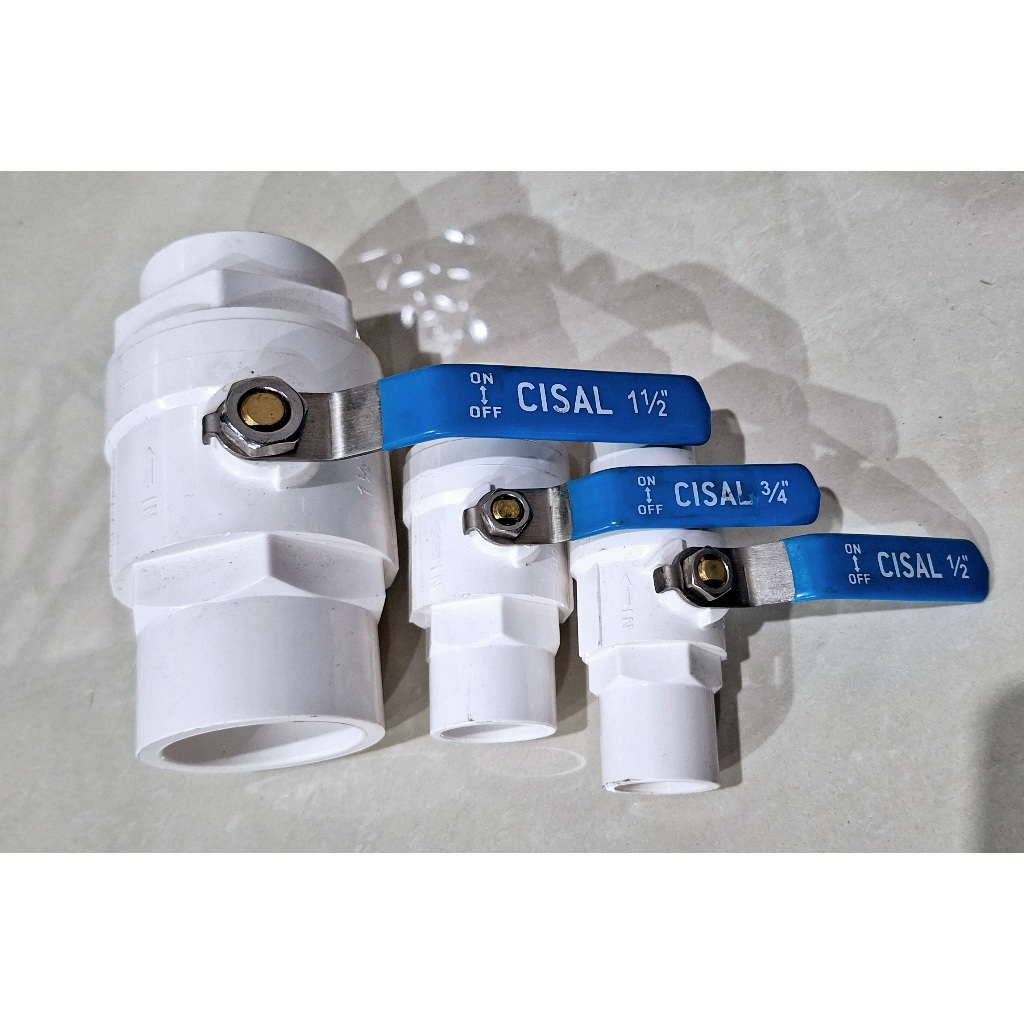 Putih White Cisal PVC Ball Valve / Cisal Iron Handle PVC Faucet หยุด ...
