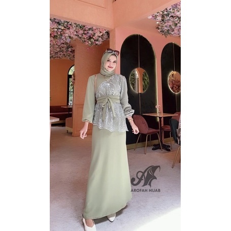 /Gamis Tille Silk Satin Dress/By Ivori Butik/Plain Velvet Satin Gamis ...
