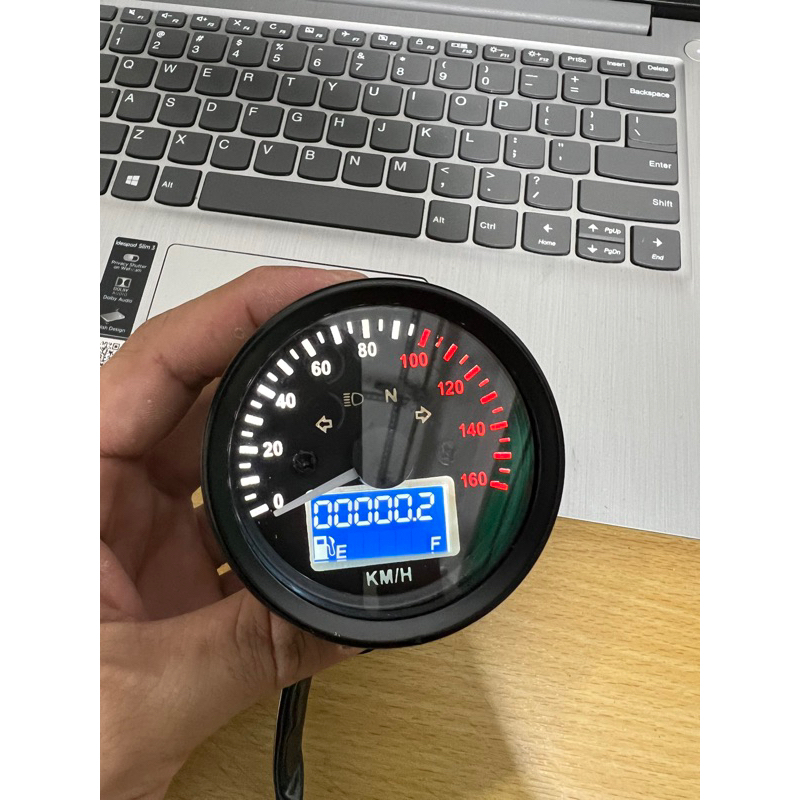 Hitam Universal Digital Kilometer Speedometer CB Tiger Rxking Megapro ...