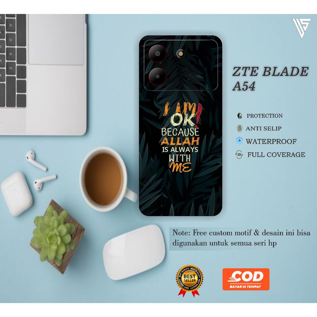 ZTE BLADE A54 HANDPHONE GARSKIN ฟรี CUSTOM MOTIF (2 ชิ้น) | Shopee Thailand