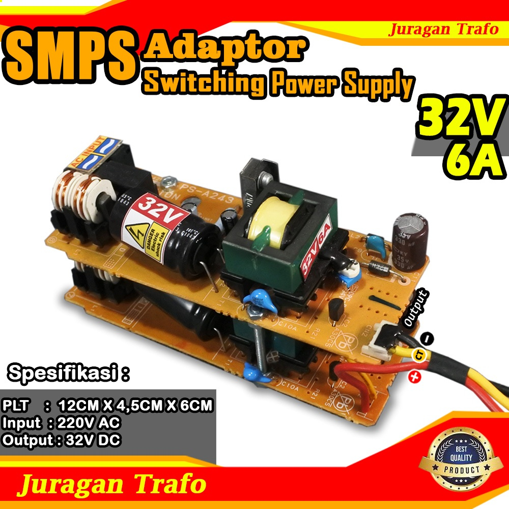 Smps Power Supply Adapter 32V 6A CT และ NON CT ความจุขนาดใหญ่ | Shopee ...