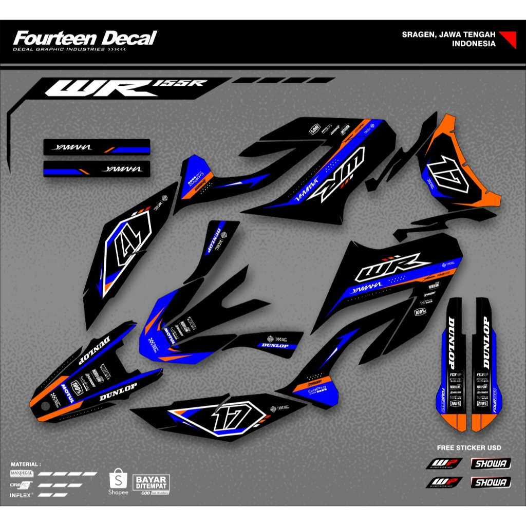 สติ ๊ กเกอร ์ รูปลอก WR FULL BODY CUSTOME Design 4 | Shopee Thailand