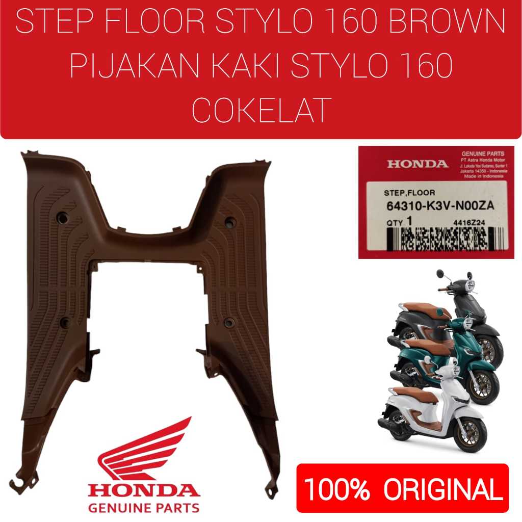Step FLOOR Footrest STYLO 160 BROWN ORIGINAL 64310K3VN00ZA STEP FLOOR ...