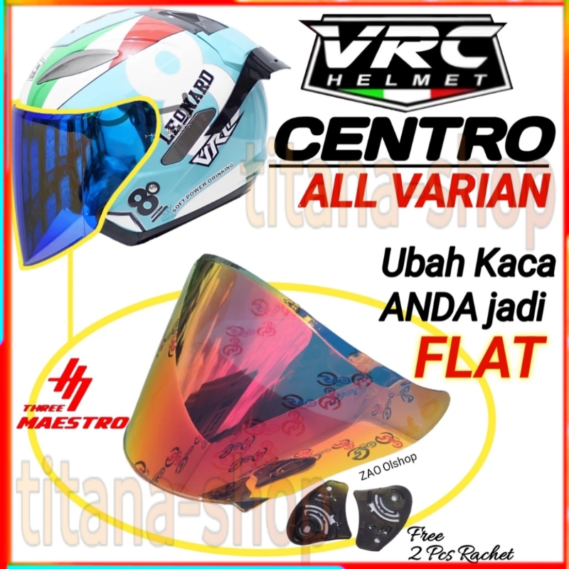 หมวกกันน็อค Vrc CENTRO Glass พิษแบน/บังหน้าแบน พิษเปิด | Shopee Thailand