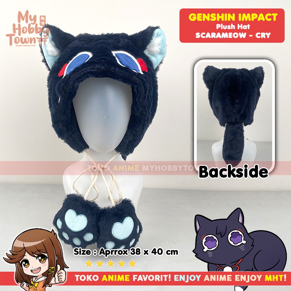 Genshin Impact Scaramouche Scarameow Cry คอสเพลย์หมวกตุ๊กตาอะนิเมะเกม ...