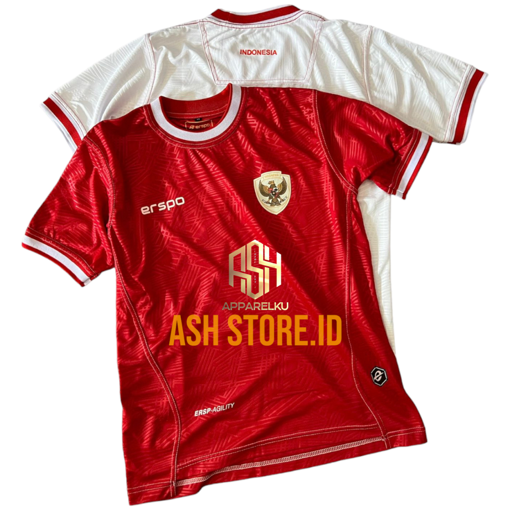 Putih MERAH Erspo 2024 เสื้อทีมชาติอินโดนีเซีย Brazilian Emboss วัสดุ ...