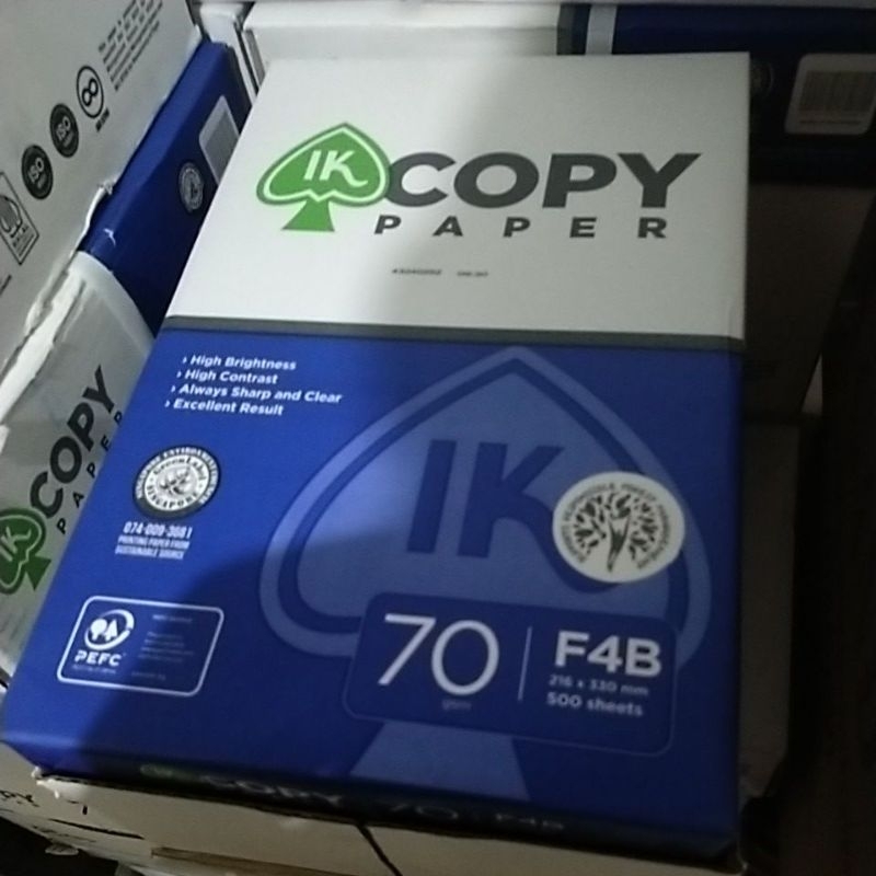 Hvs f4 70gsm paper/ik copy paper 70g/HVS folio 70paper/f4 กระดาษภาพถ่าย | Shopee Thailand