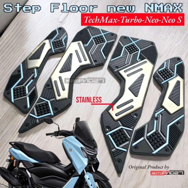 Nmax TURBO NEO TECHMAX 2024 พรมมอเตอร์ไซค์ ยาง Stainles Premium ...
