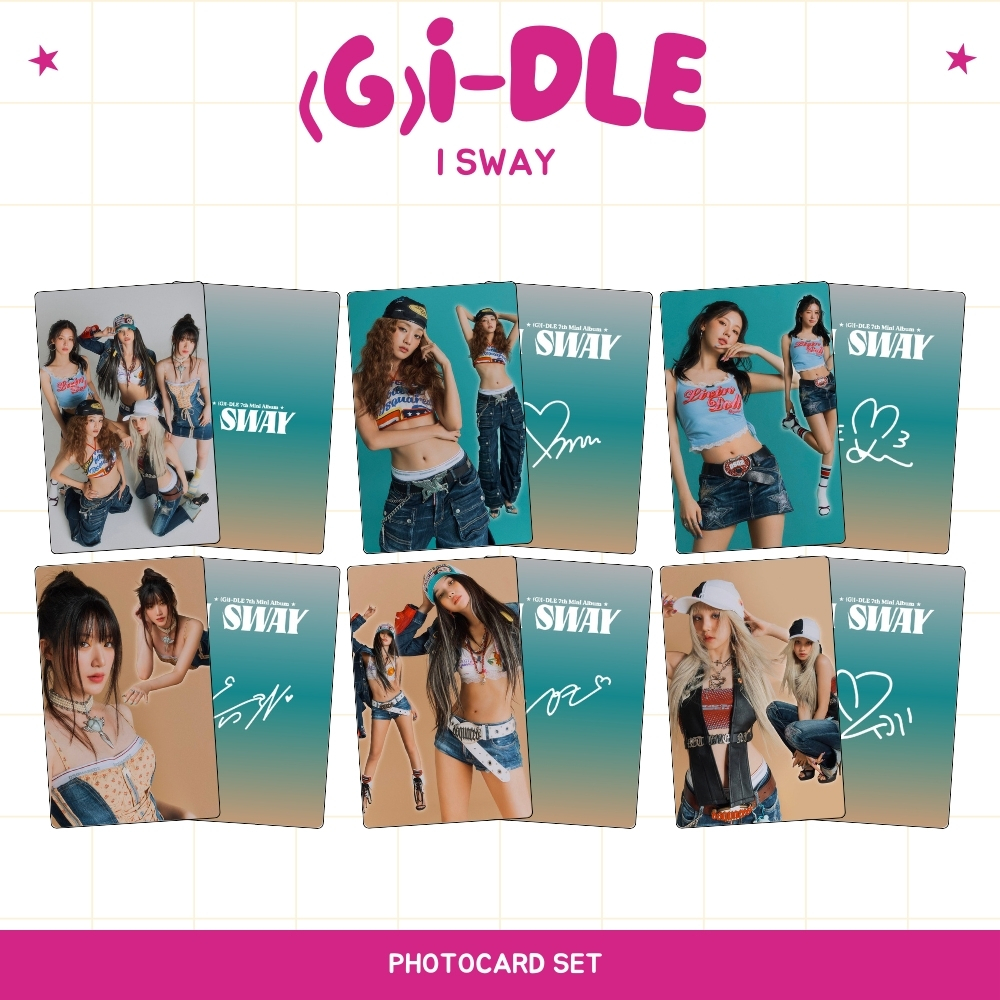 Photocard (G)I-DLE I SWAY 2 ด้าน (6 ชิ้นเนื้อหา + ลามิเนต 2 ด้าน ...