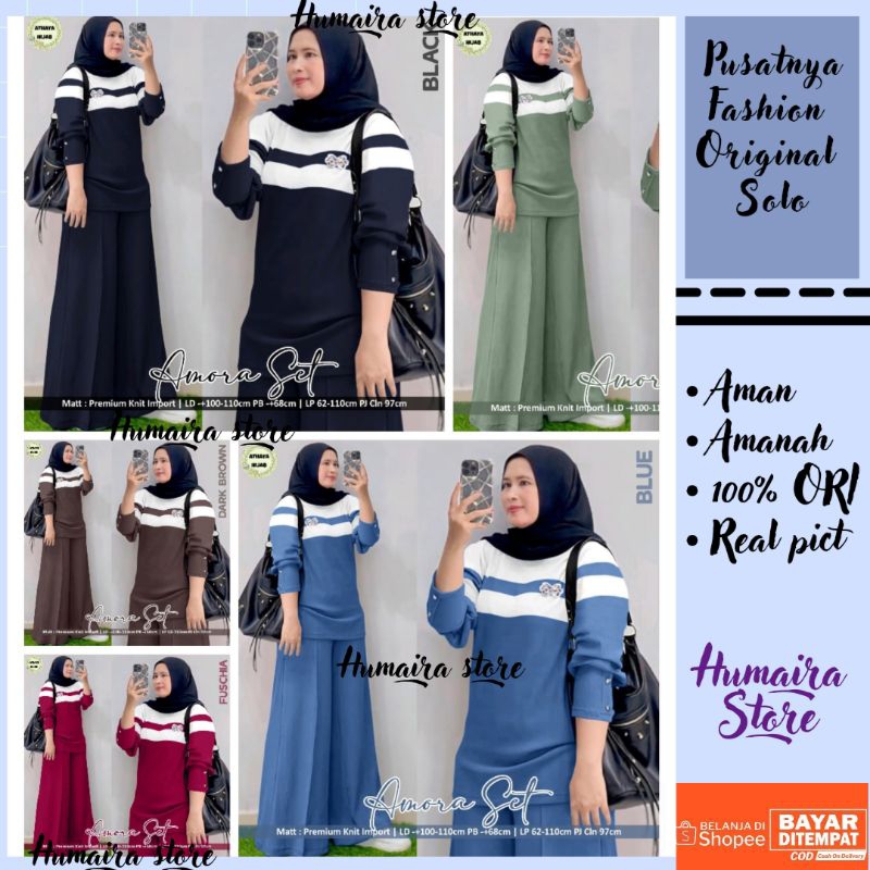 Putih Amora VINOSA TWILLA เสื้อ MISA ONE SET KNITE Culottes BY FOYOU ...
