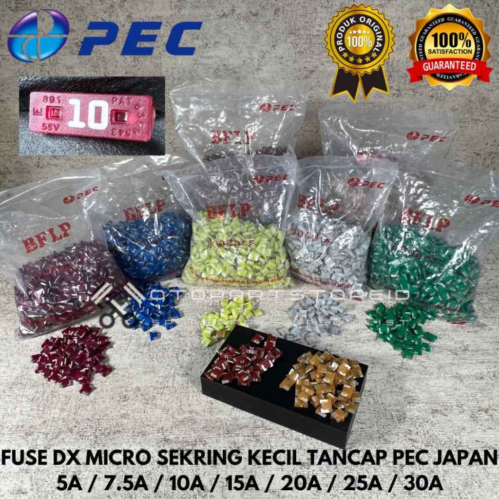 Dx MICRO FUSE ปลั๊ก MICRO ขนาดเล็ก MICRO FUSE 5A 7.5A 10A 15A 20A 25A ...