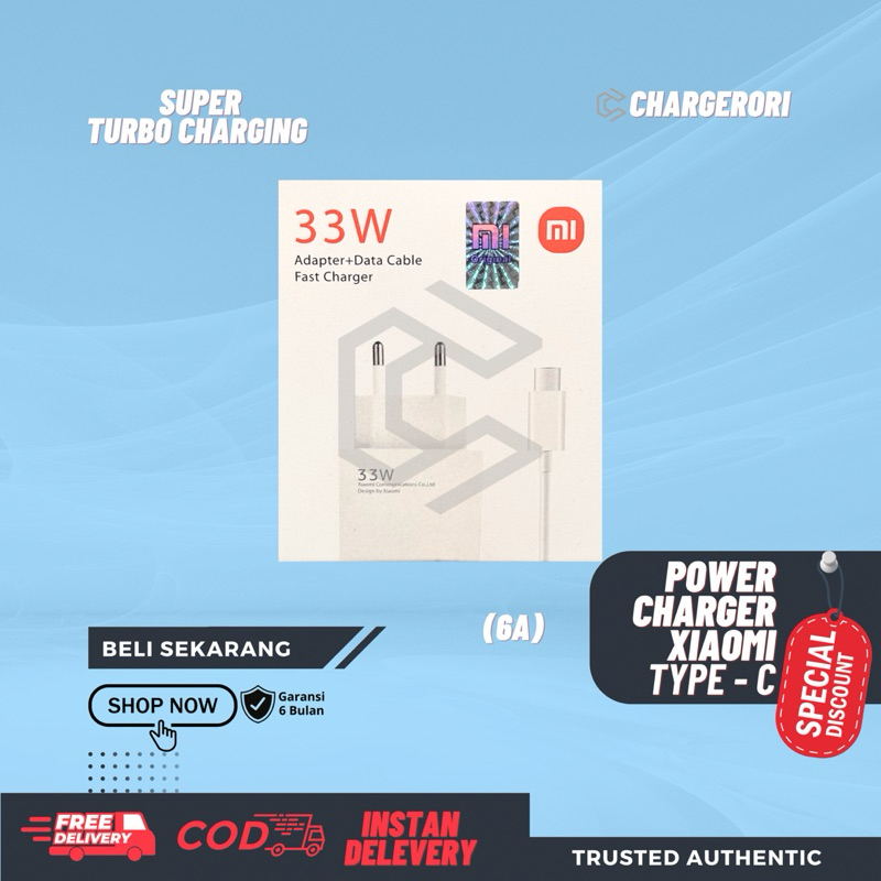 เครื่องชาร์จ Poco Turbo Charger 33W 100% Original Type - C Poco C65 ...