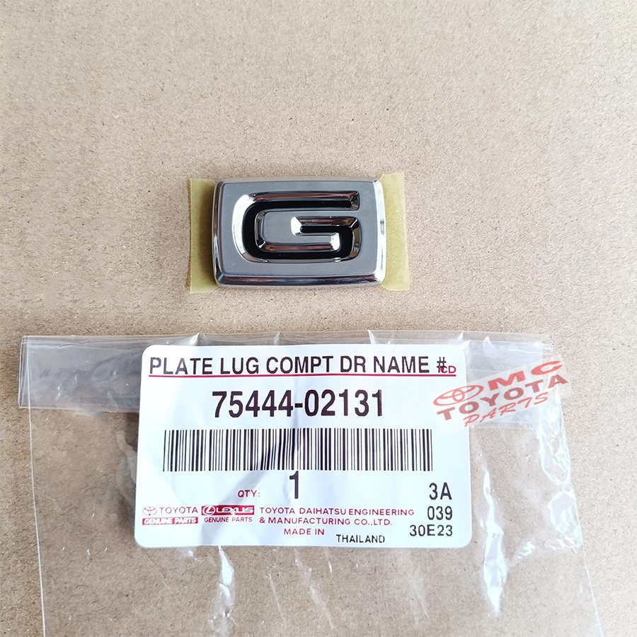 สัญลักษณ์ G โลโก้สติกเกอร์สติกเกอร์เขียน G Chrome ด้านหลัง Toyota Vios ...