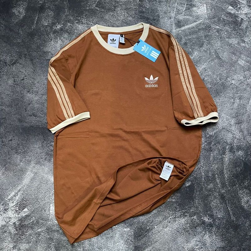 เสื้อยืด Adidas Ringer Tee 3 ฟอยล์ Full Tag Wos Adidas สี 3 Stripes ...