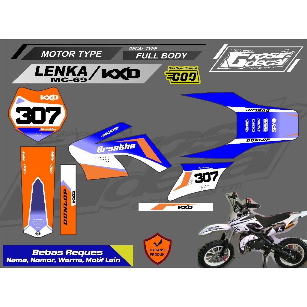 Mini Trail KXD 50cc / Lenka MC69 50cc / UTX 50cc / MT2 X81 50cc Full ...