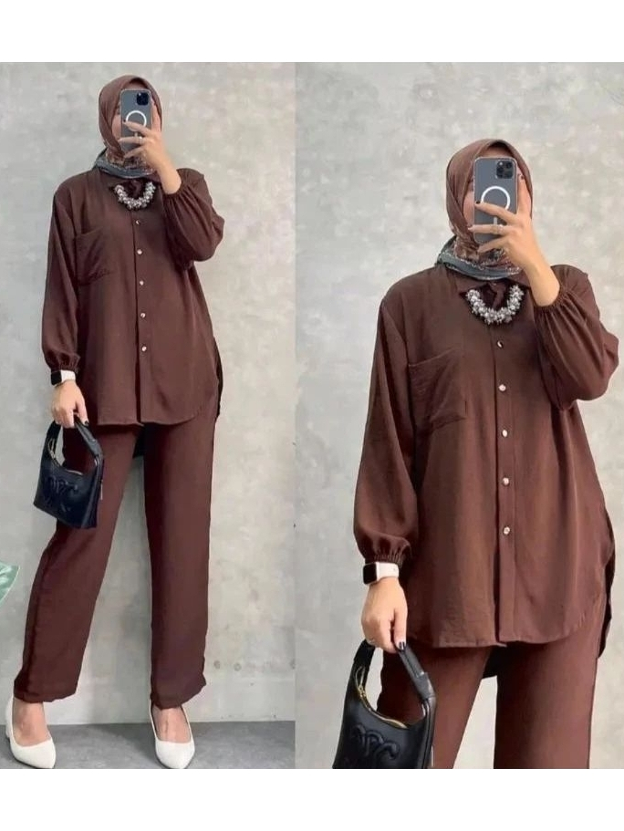 One SET AMANDA POCKET WOMENS CRINGKLE SET AMANDA SET | Shopee Thailand