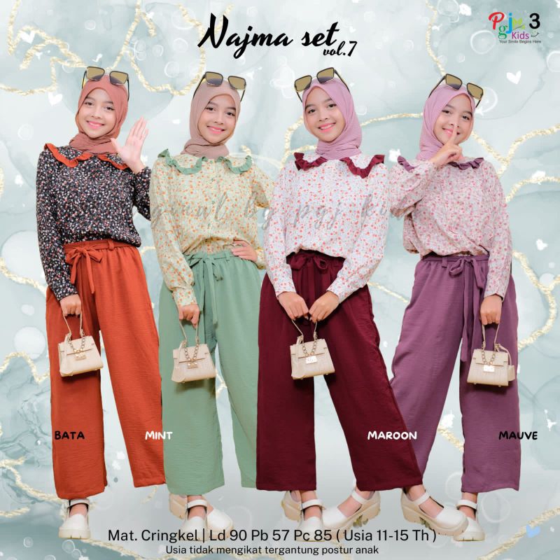 ใหม่!! Set VOL 7 BY PGJ KIDS LD 90 อายุ 11-15 ปี Crinkle Airflow ชุด ...