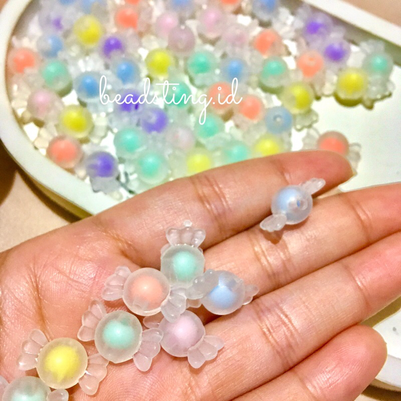 50 ชิ้น Motes/ลูกปัด Candy Doff ผสมสี | Shopee Thailand