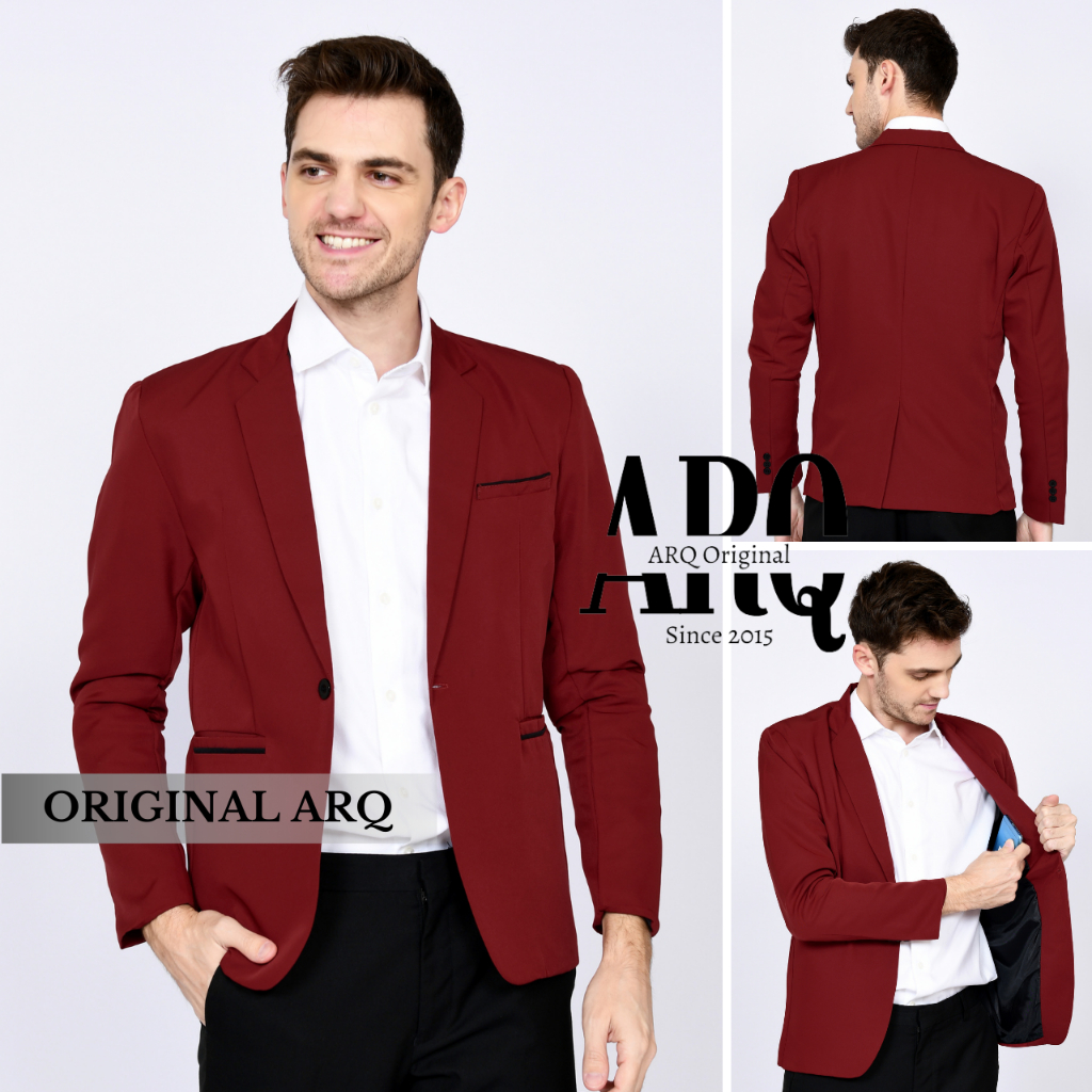 เมราห์ ! FORMAL เบลเซอร์ผู้ชาย JAS MARON RED SLIMFIT รุ่น ORIGINAL PREMIUM MATERIAL ARQ | Shopee ...