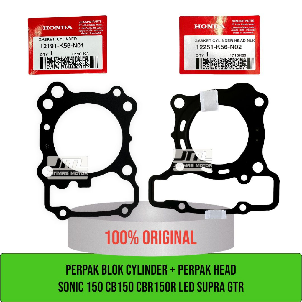 ปะเก็นกระบอกสูบโซนิค cb150 cbr150r led cbx150 supra gtr 12191-K56-N01 ...