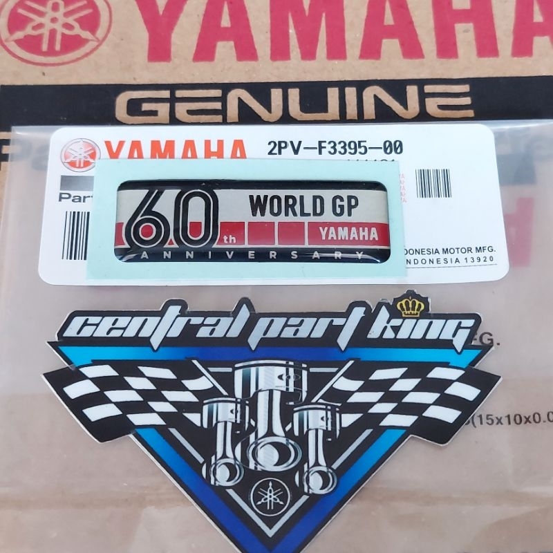 สติกเกอร์โลโก้ สัญลักษณ์ 60TH ANNIVERSARY WORLD GP ของแท้ YAMAHA 2PV ...