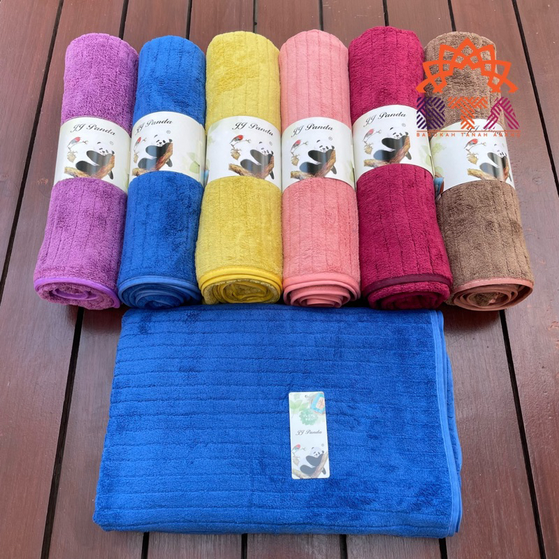[BTA] Jj Panda ผ้าขนหนูไมโครไฟเบอร์ 250 กรัม 70x140 ซม. | Shopee Thailand