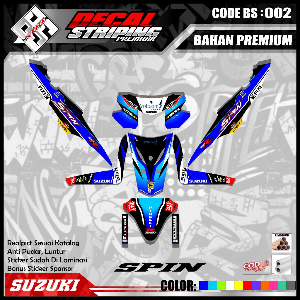 Suzuki SPIN Striping DECAL - ลิสต์รูปแบบการเปลี่ยนแปลงกึ่งเดคคาล / ลาย ...