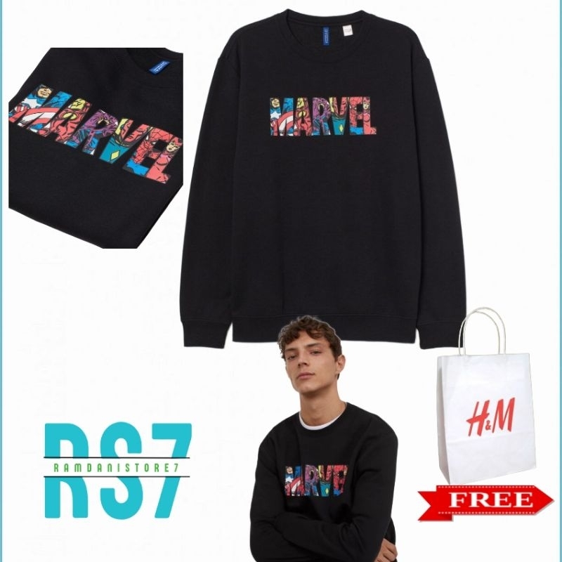 เสื ้ อกันหนาว Cerawnek H &M MARVEL PRINT hnm Full teg, label Free ...