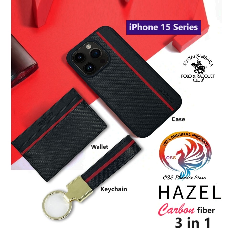 เคส iPhone 15 Pro Max Santa Barbara Polo Hazel 3 in 1 Carbon Fiber Casing Original | Shopee Thailand
